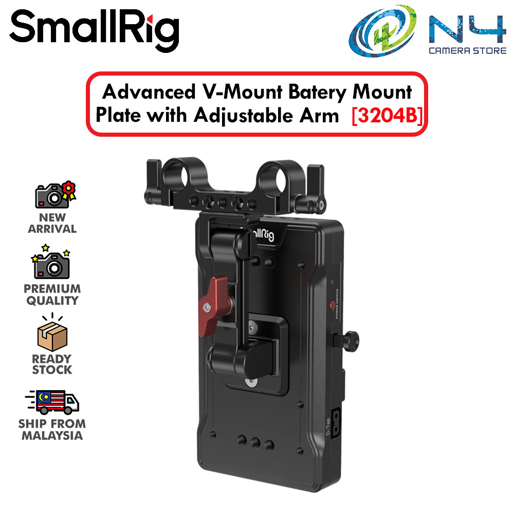 SmallRig Advanced V-Mount Batery Mount Plate with Adjustable Arm For ...
