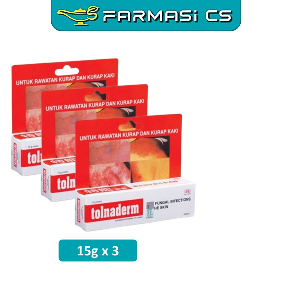 Tolnaderm Solubilised Tolnaftate 1% Cream 15g x 3 Tubes (TRIPLE) EXP:12 ...