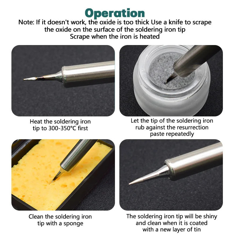 Soldering Iron Tip Refresher Non-stick Tin Solder Cream Clean Paste Tip ...