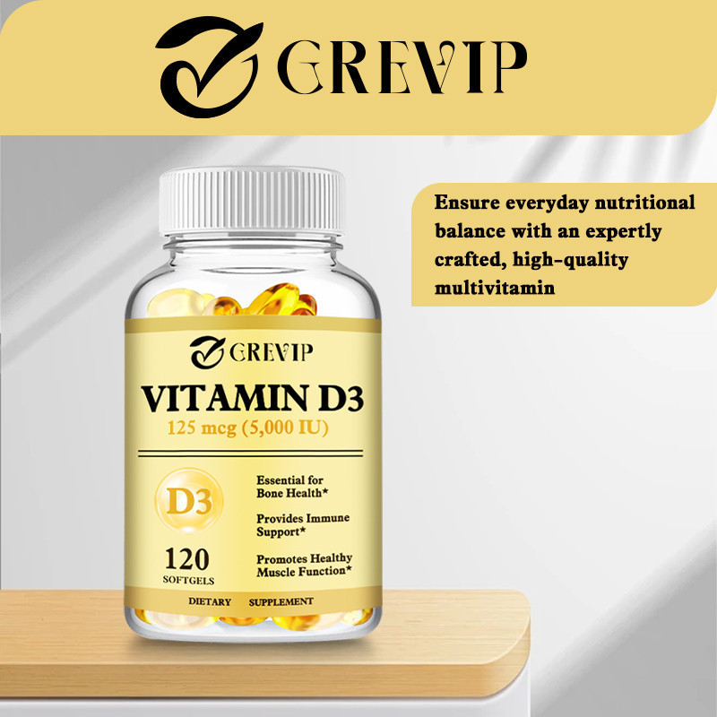 GREVIP Vitamin D Supplement - Vitamin D3 5000IU, for immune support and ...