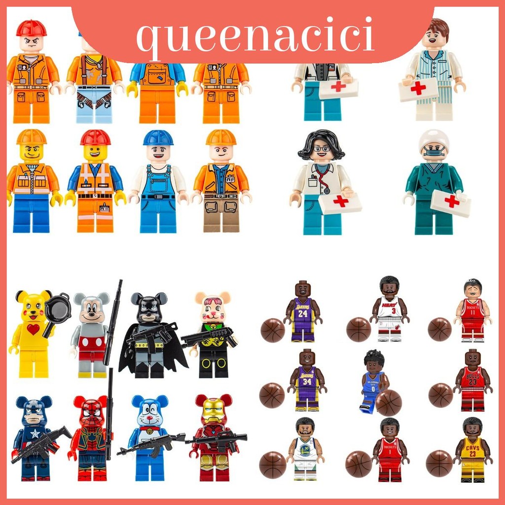 Imaginative Play City Engineer And Firefighter Mini Figures Building ...