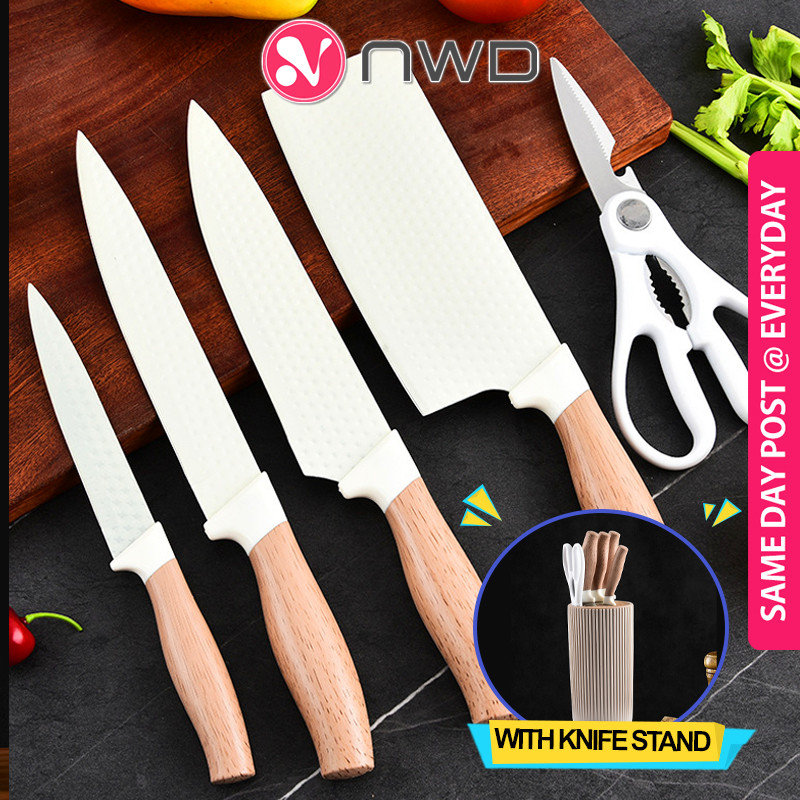 𝗠𝗘𝗘𝗧𝗦 𝗔𝗟𝗟 𝗡𝗘𝗘𝗗 》 6 in 1 Kitchen Knife Set Stainless Steel Chef Cooking ...