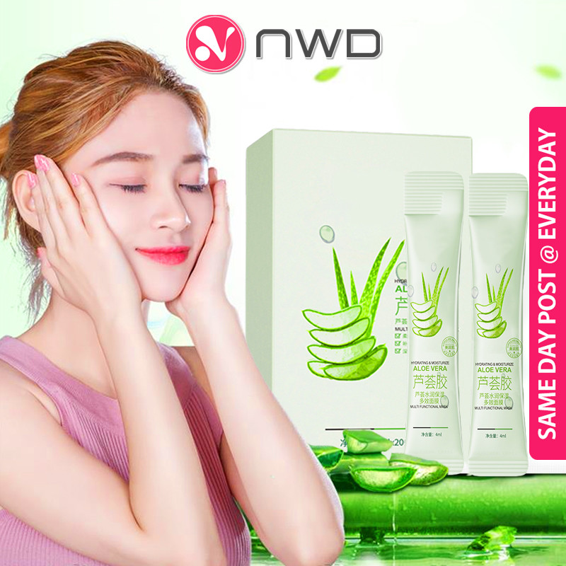 𝗜𝗡𝗧𝗘𝗡𝗦𝗘 𝗛𝗬𝗗𝗥𝗔𝗧𝗜𝗢𝗡 》 BIOAQUA Natural Aloe Vera Soothing Moisturizing Gel Facial Mask 4ml 芦荟胶 NWD ...
