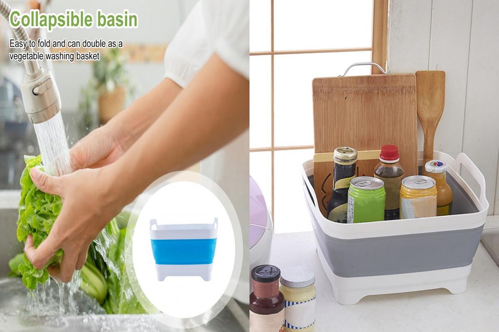 Portable Collapsible Basin Space-saving Collapsible Basin Foldable ...