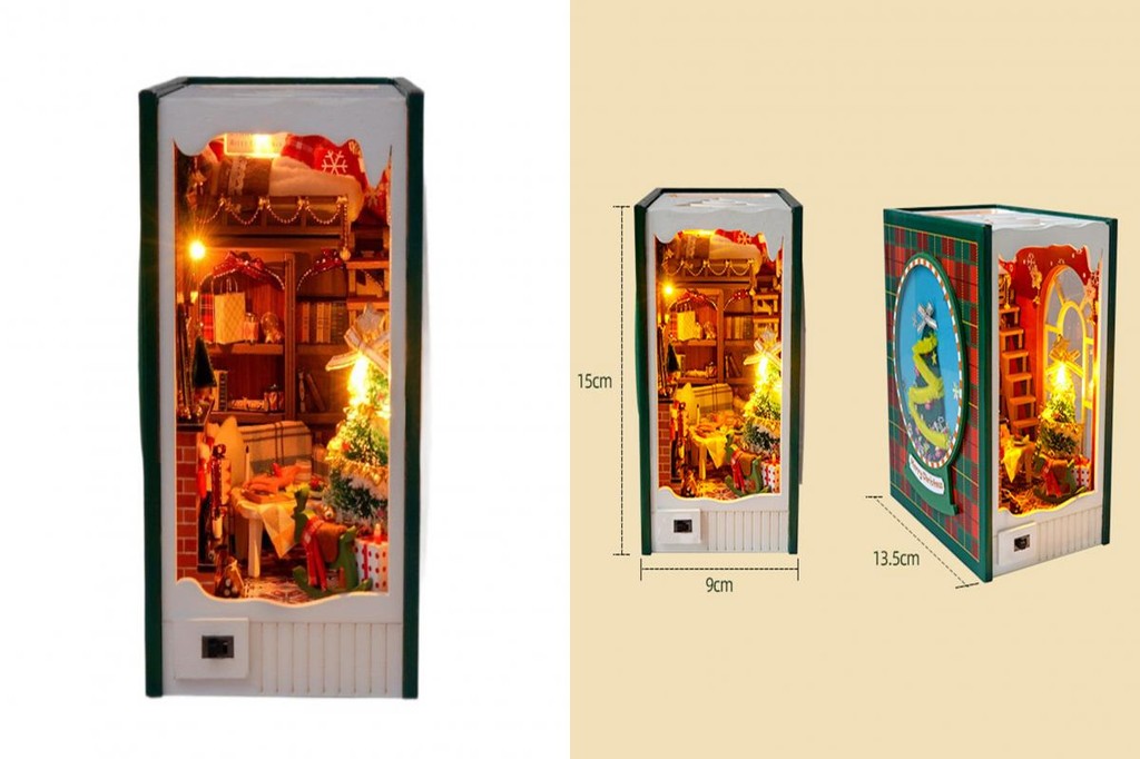 [TM] Diy Dollhouse Kit Christmas Theme Mini House Christmas Mini House ...