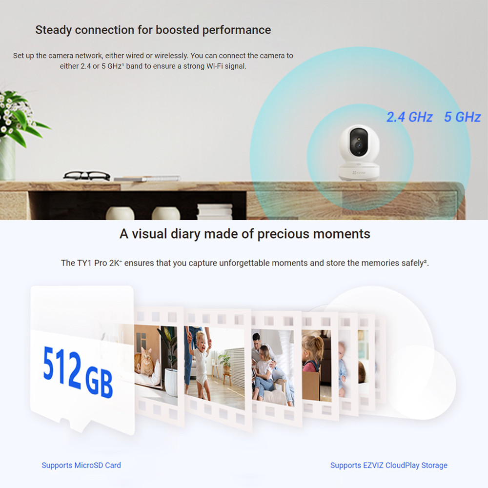 Ezviz TY1 Pro 4MP 2K 1440P Two Way Talk Motion Detection Smart Tracking ...