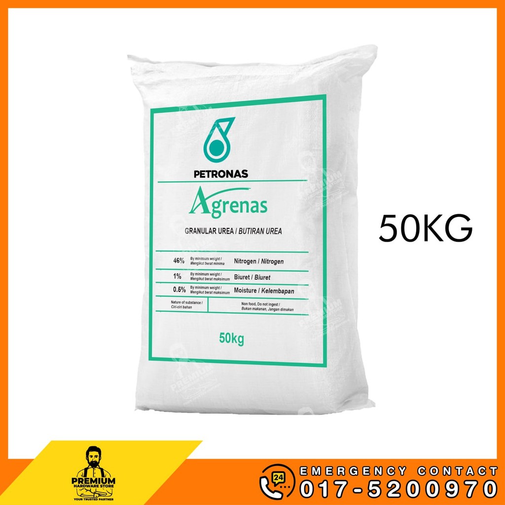 PETRONAS Agrenas 50kg Nitrogen Fertilizer Manure 46% Baja Urea N46 ...