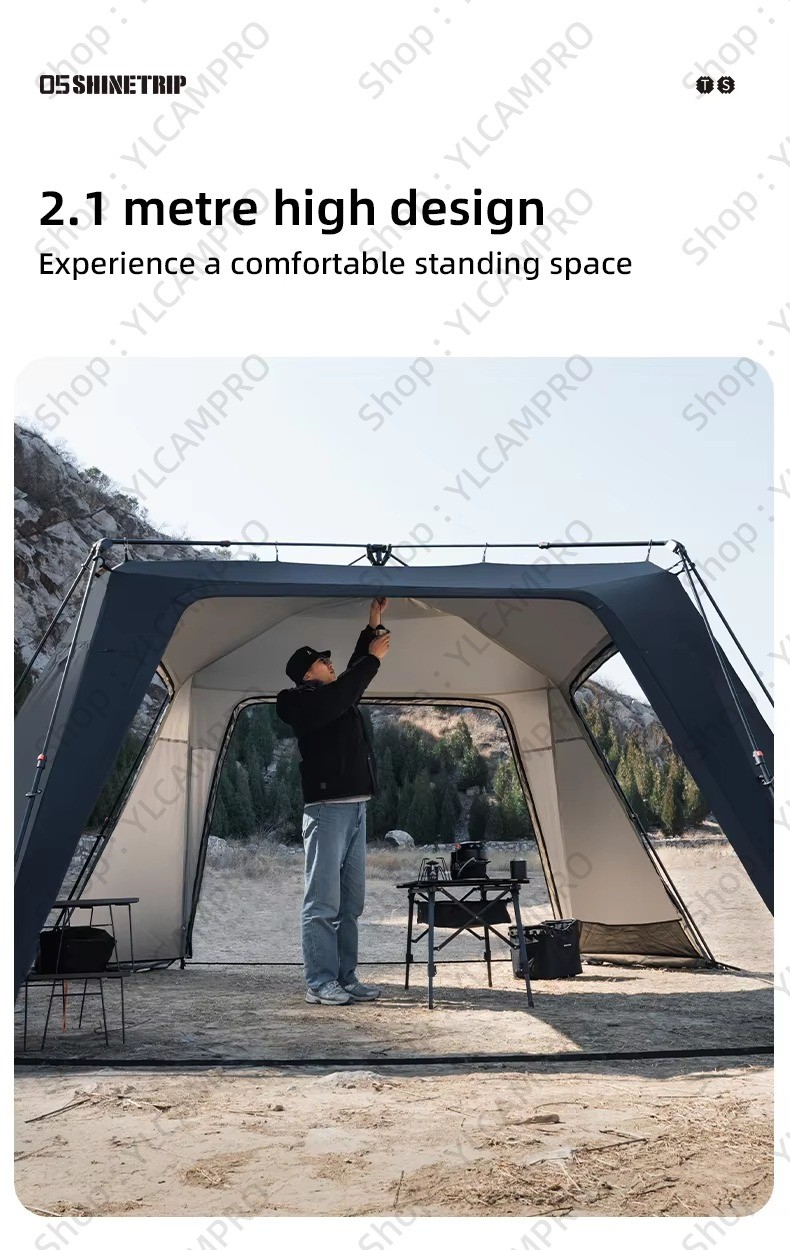 SHINETRIP Large Big Dome Tent Quick Setup Tent Waterproof Sunproof ...