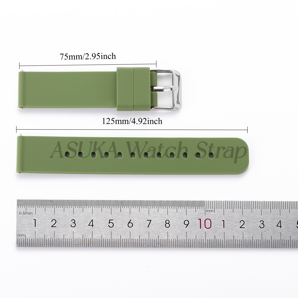 Waterproof Sport Colorful Silicone Watch Strap 18mm 20mm 22mm 24mm Soft ...