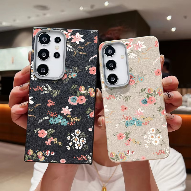 Leather Texture Retro Flowers Soft Case For Realme 14X 14 13 12 11 8 ...