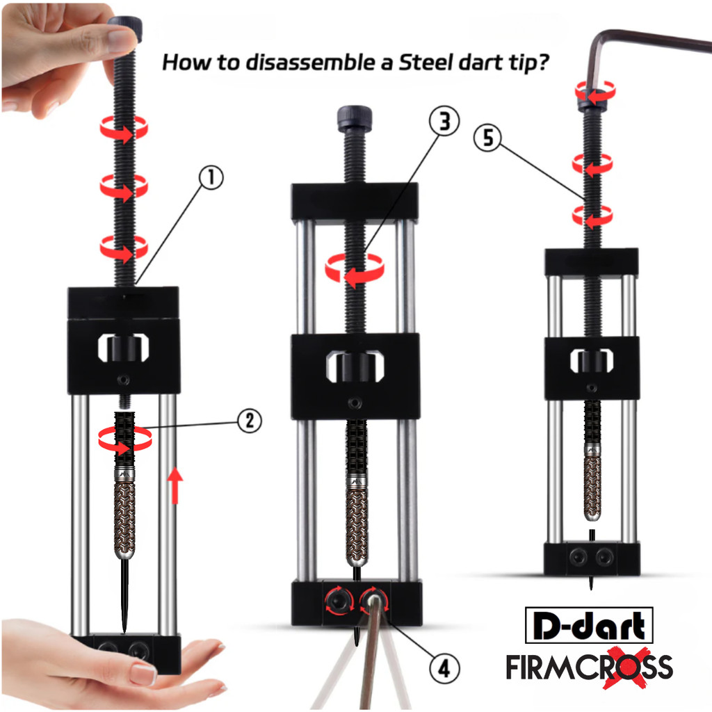 FIRMCROSS CYEELIFE DARTS REPOINTING TOOL- RE POINTER CHANGER STEEL ...