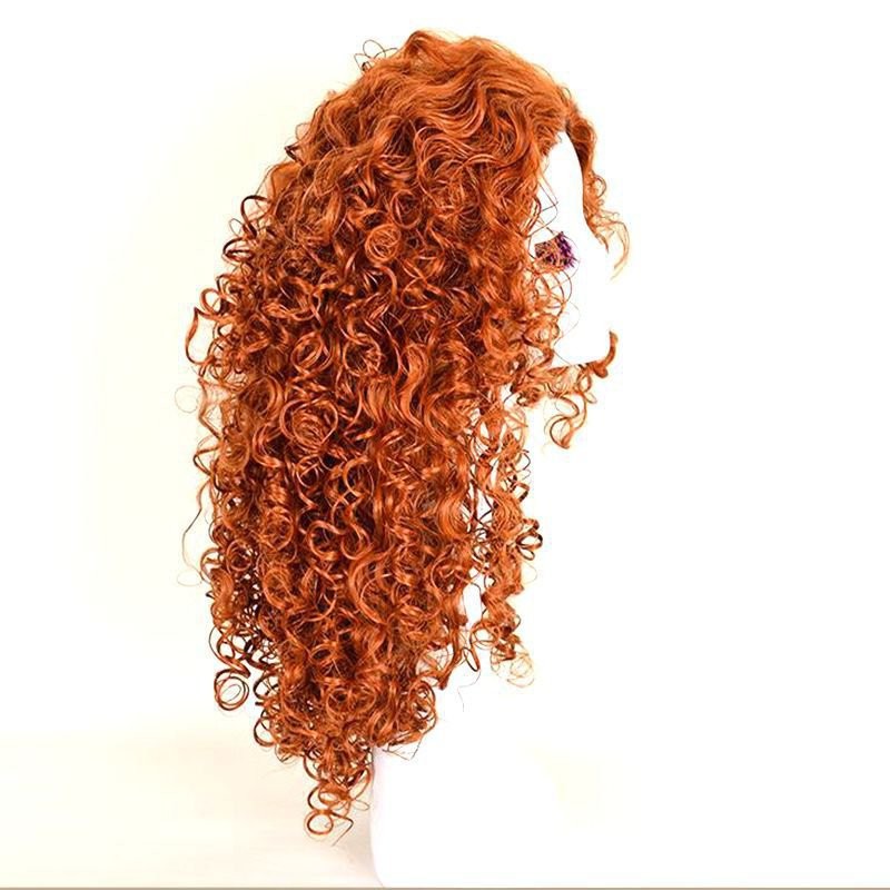 Anime Wigs Brave Legend Merida Princess Cosplay Wig Orange Long Curly ...