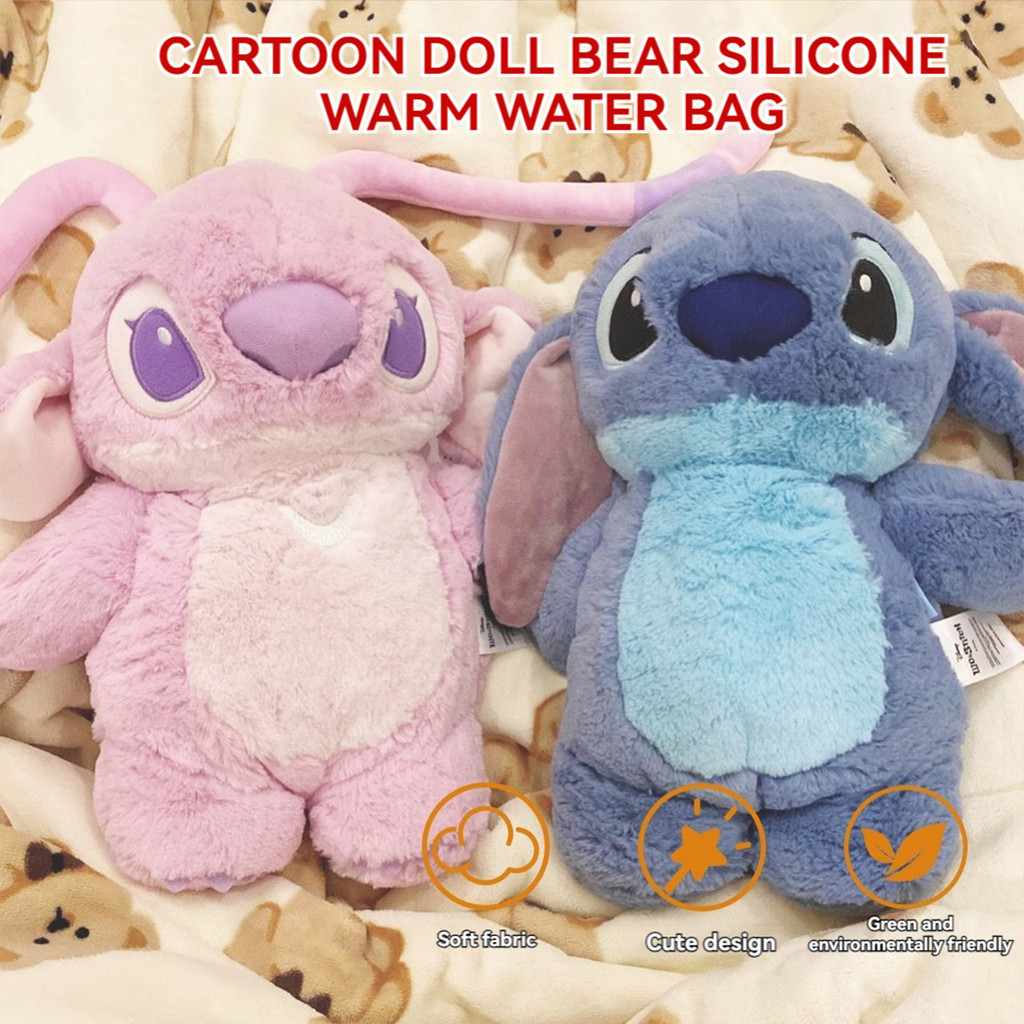 Anime Kawaii Turo Lilo Stitch Plush Hot Water Bottle Warm Water Bottles ...