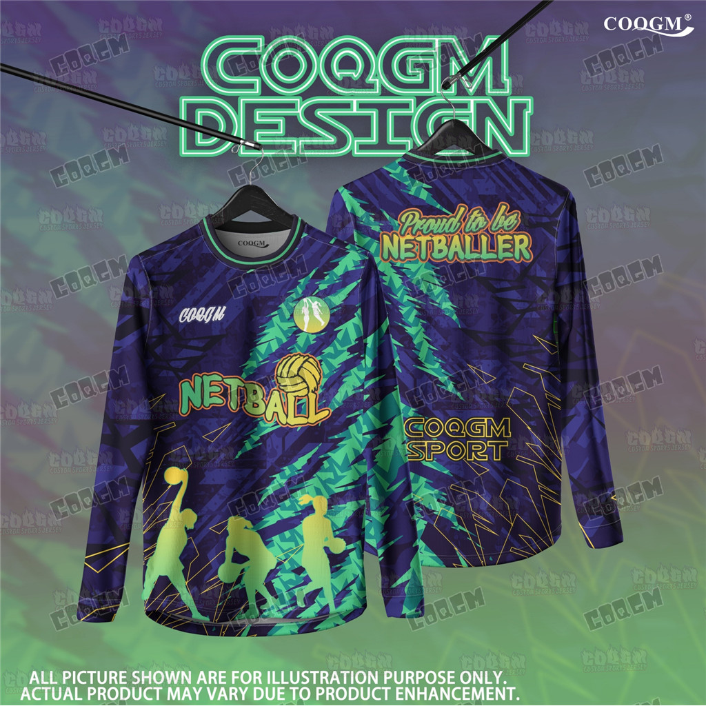 【Free Custom】COQGM Original - Full sublimation Netball Team Jersey ...