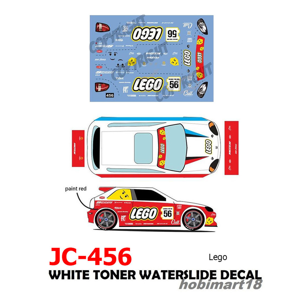 JC456 - LEGO EK9 THAI KENG BENZ Hotwheels 1:64 diecast custom white ...