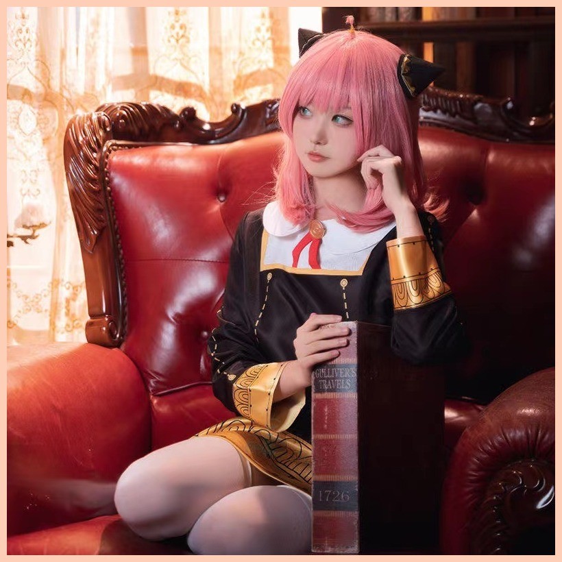 Anya Forger Cosplay Anime Spy Family Anya Forger Cosplay Costume Black ...