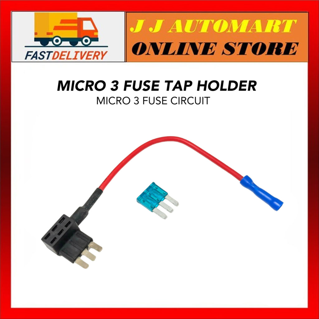 12V Fuse Add-a-circuit TAP Circuit Fuse Tap Micro 3 Blade Fuse Holder ...