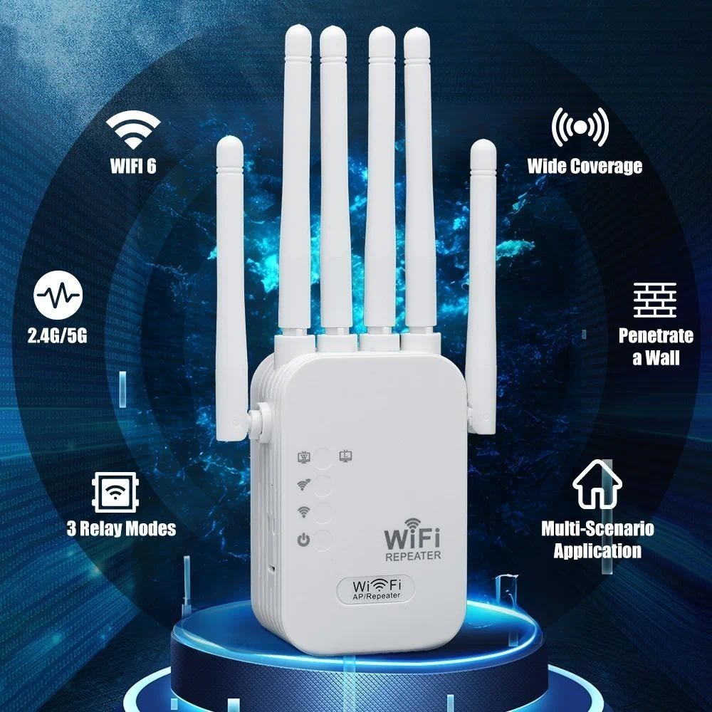 [Local Shipment] 1200Mbps Wireless WiFi Repeater WiFi Signal Booster 2.4G/5G Dual-band WIFI ...