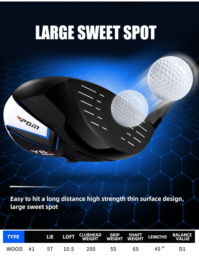 PGM Beginner large sweet spot 11pcs right handed men golf club set with ...