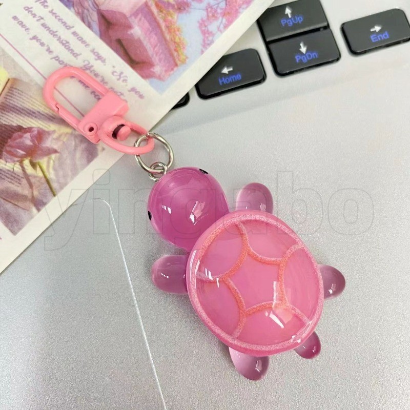 Cartoon Kuromi KT Melody Glow in the dark Turtle Keychain Pendant ...