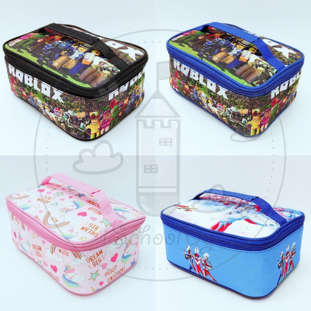 in stock iSchoolDy Kuromi Unicorn Ultraman Roblox Kids Lunch Box Bag ...