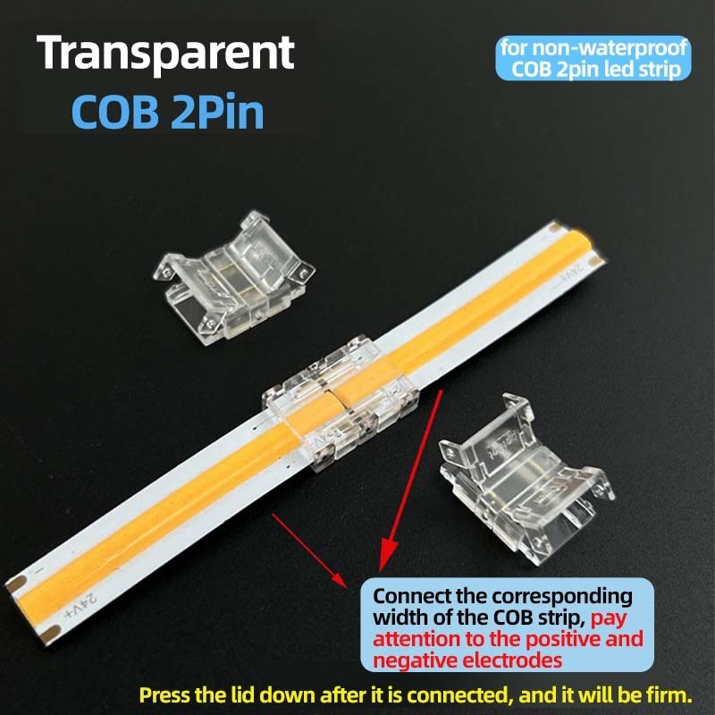 COB 1PCS 2pin 5mm 8mm 10mm COB LED Strip L-Shap Corner Extension Wire ...