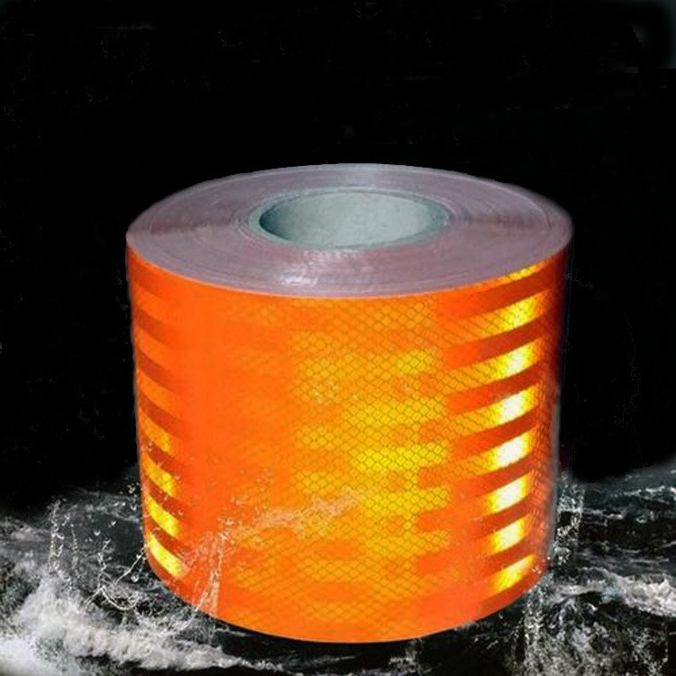 3M Super-Grade Microprism Orange Reflective Strip Waterproof Adhesive ...