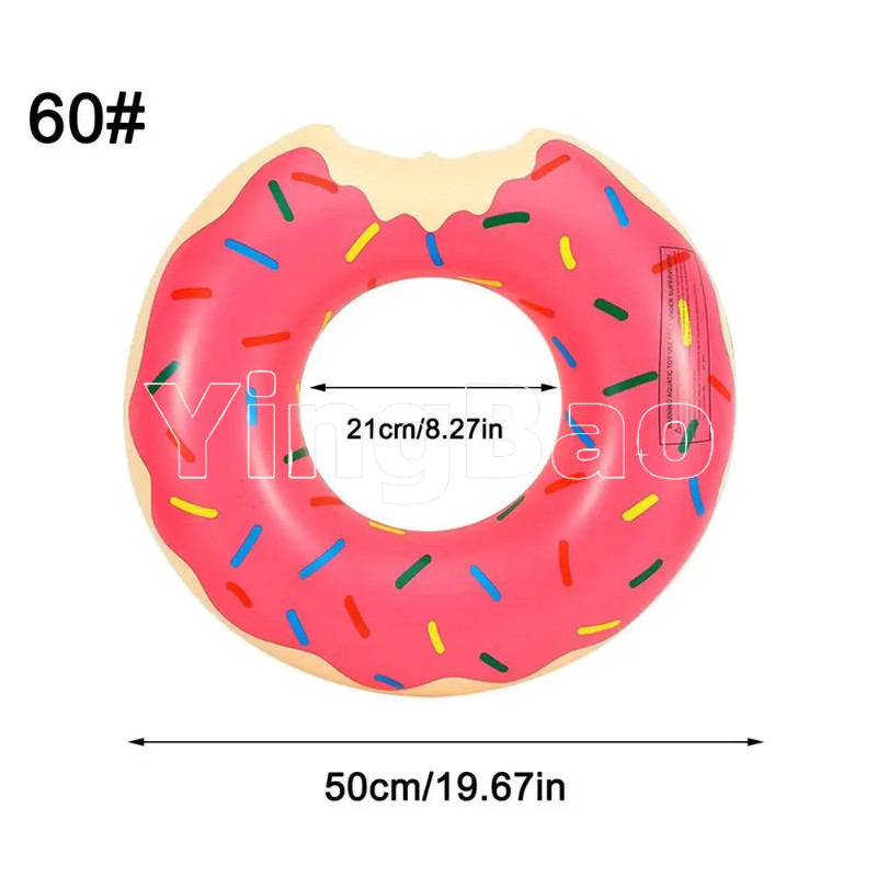 1pc Inflatable Donut Swimming Ring Pool Float Toy Swim Circle Beach ...
