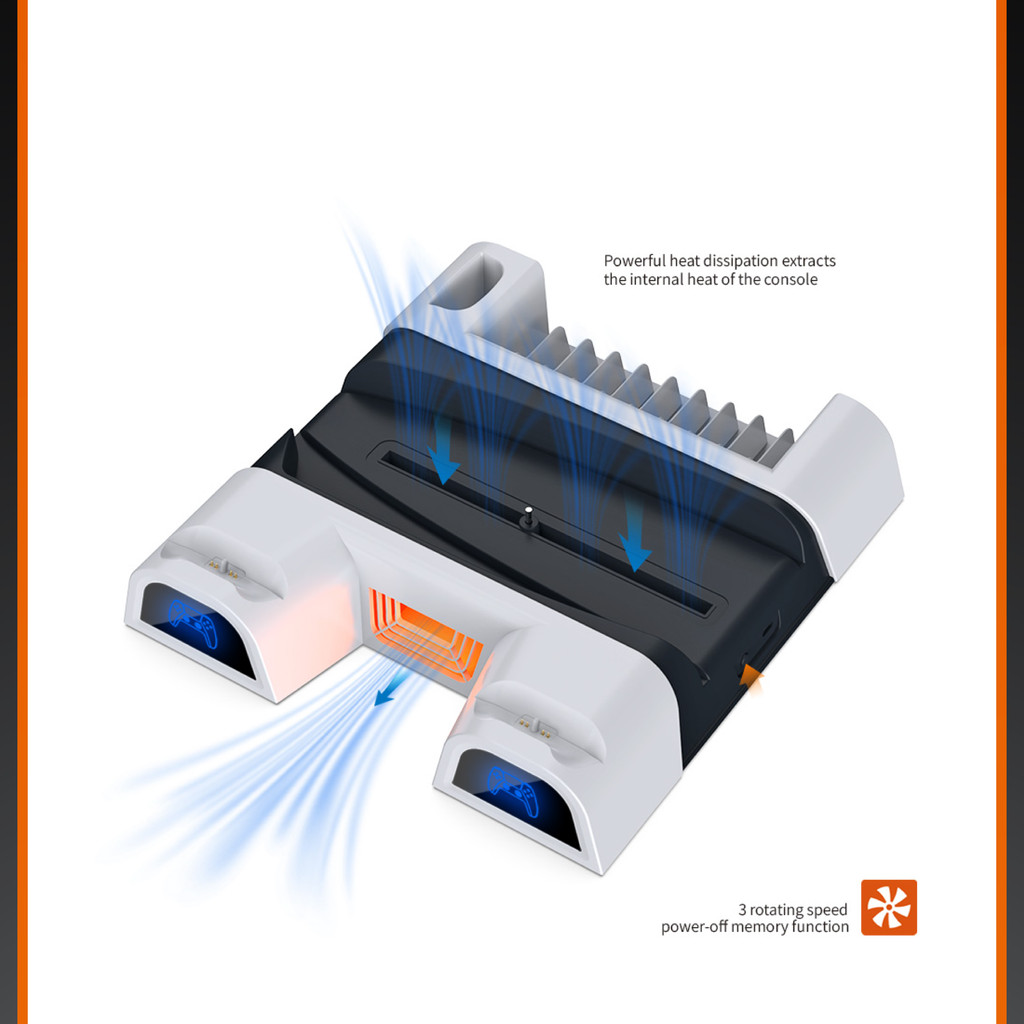 DOBE PS5 FAT SLIM PRO Multifunction Cooling Stand Console Cooling fan ...