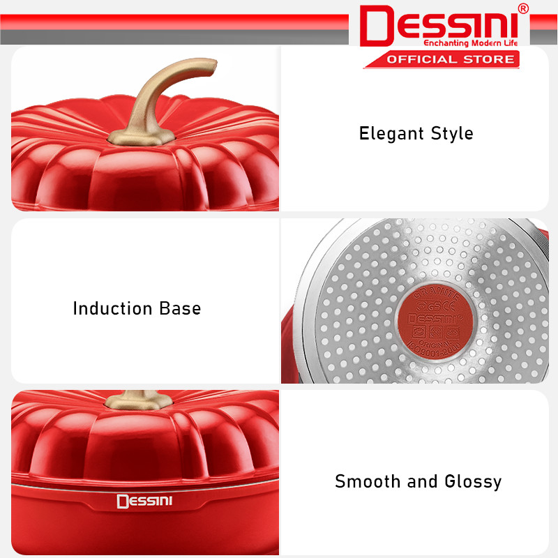 DESSINI ITALY SPP-20 Casserole Induction Die Cast Aluminium Non Stick ...