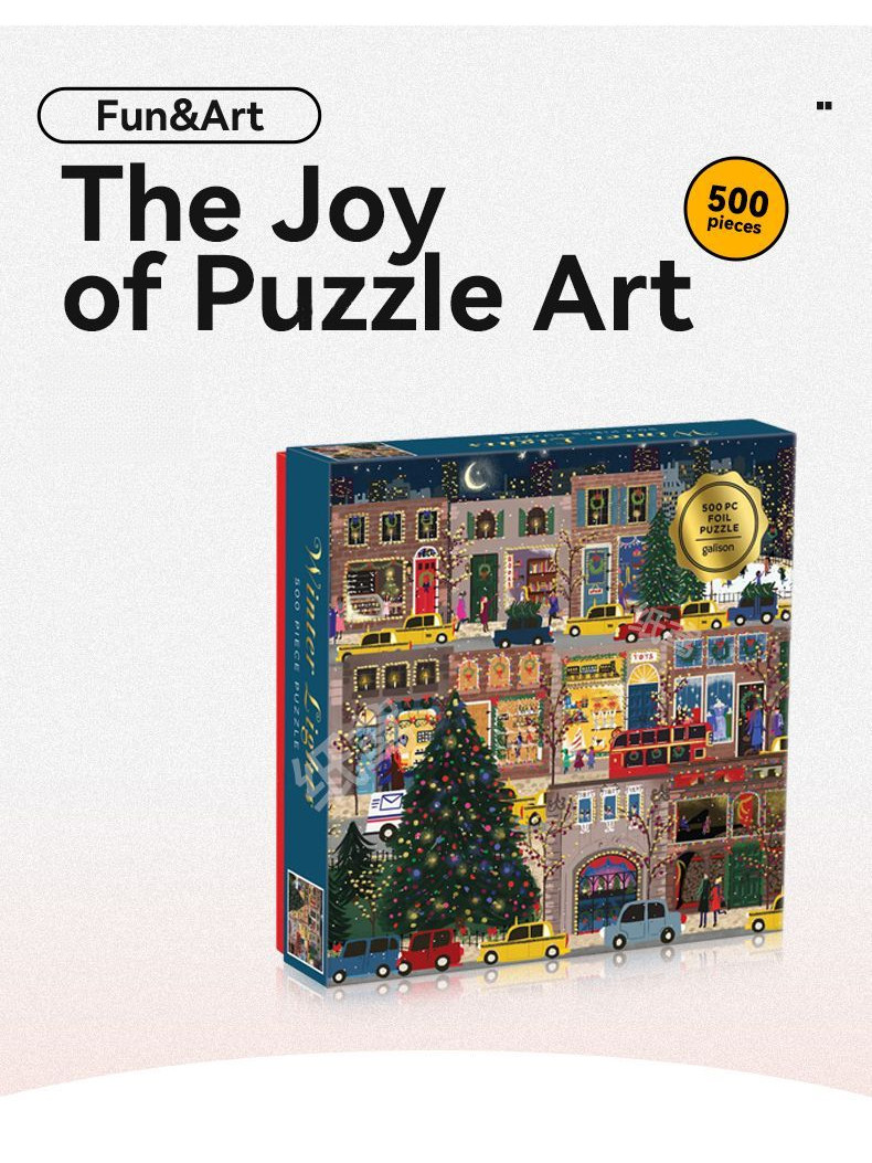 [Genuine Winter Light Night Christmas Puzzle] Adult Version 500 Pieces ...