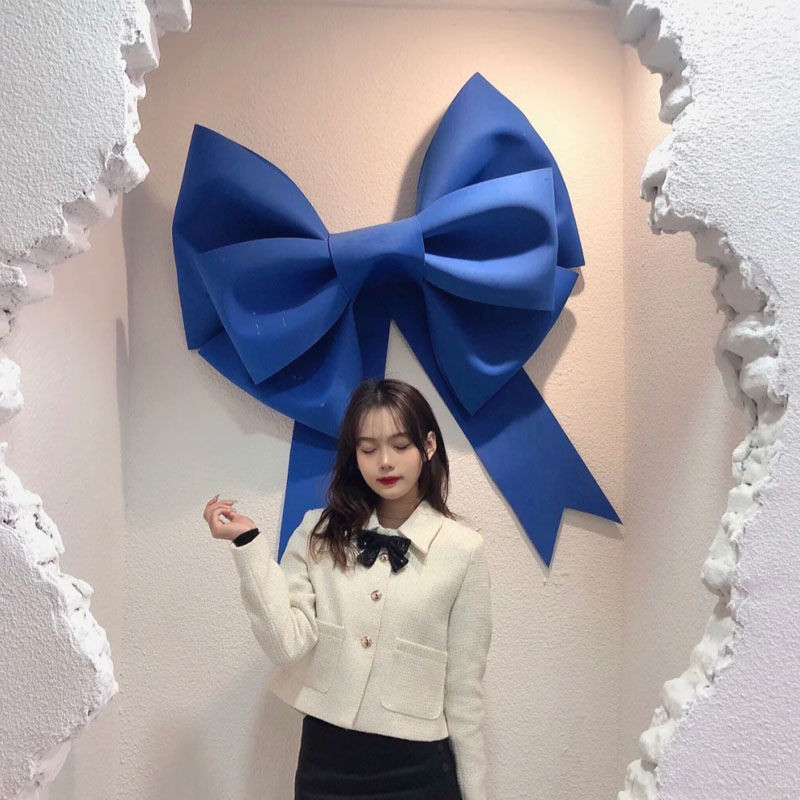 Ins Giant Wall Bow Shiny Golden Sponge Oversized Bow Semi-finished ...
