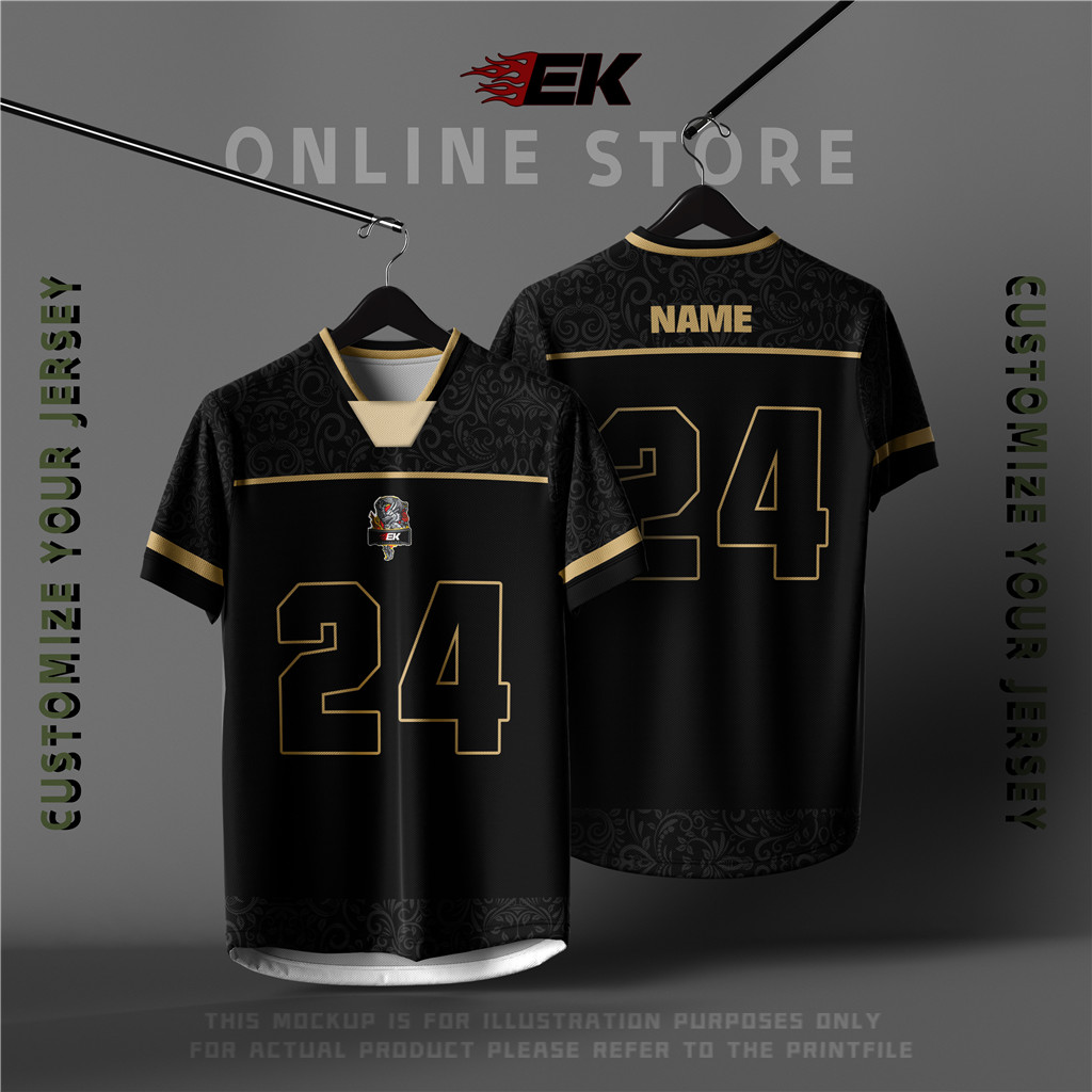 EK- Custom Name Baju Lelaki Viral Jersey NFL Collar men and women Large ...
