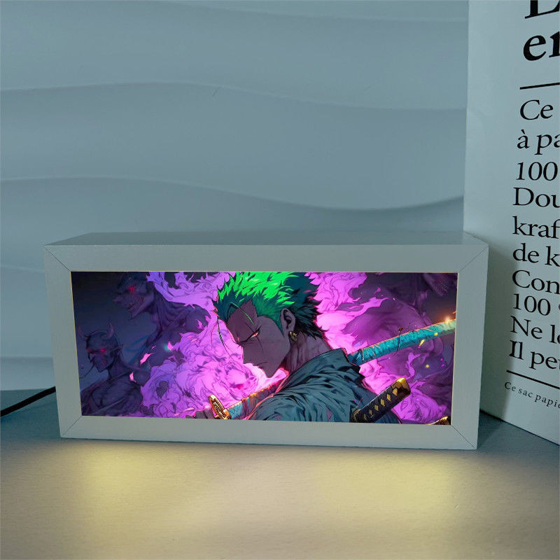 One Piece Light Box Luffy Ace Night Light LED Ambient Lighting Gift New ...