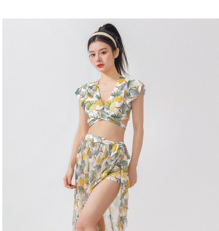 [Swimsuit New Product] 2025 Ladies Swimsuit Split Three-Piece Bikini Gathered Bellyless Swimsuit ...