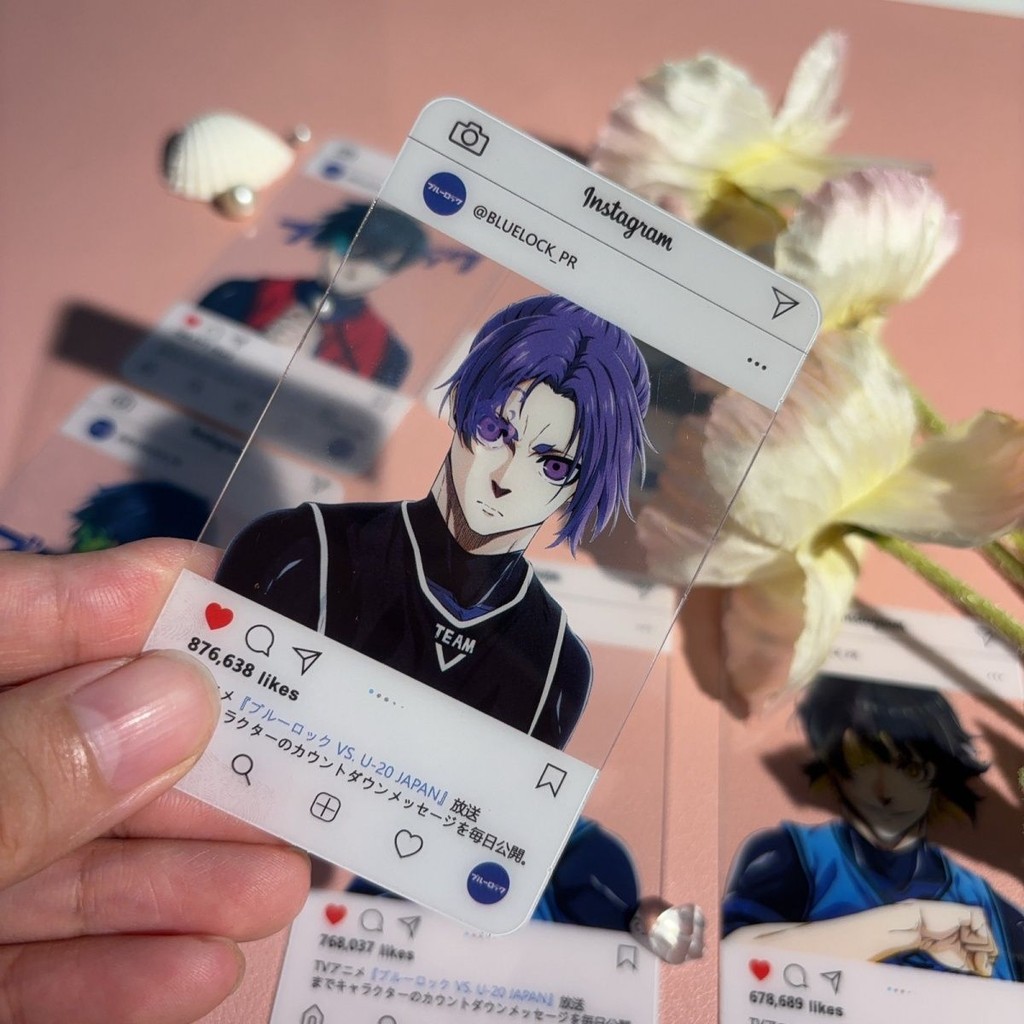 Blue Lock Anime Acrylic IG Frame Card Photocard Collection | Shopee ...