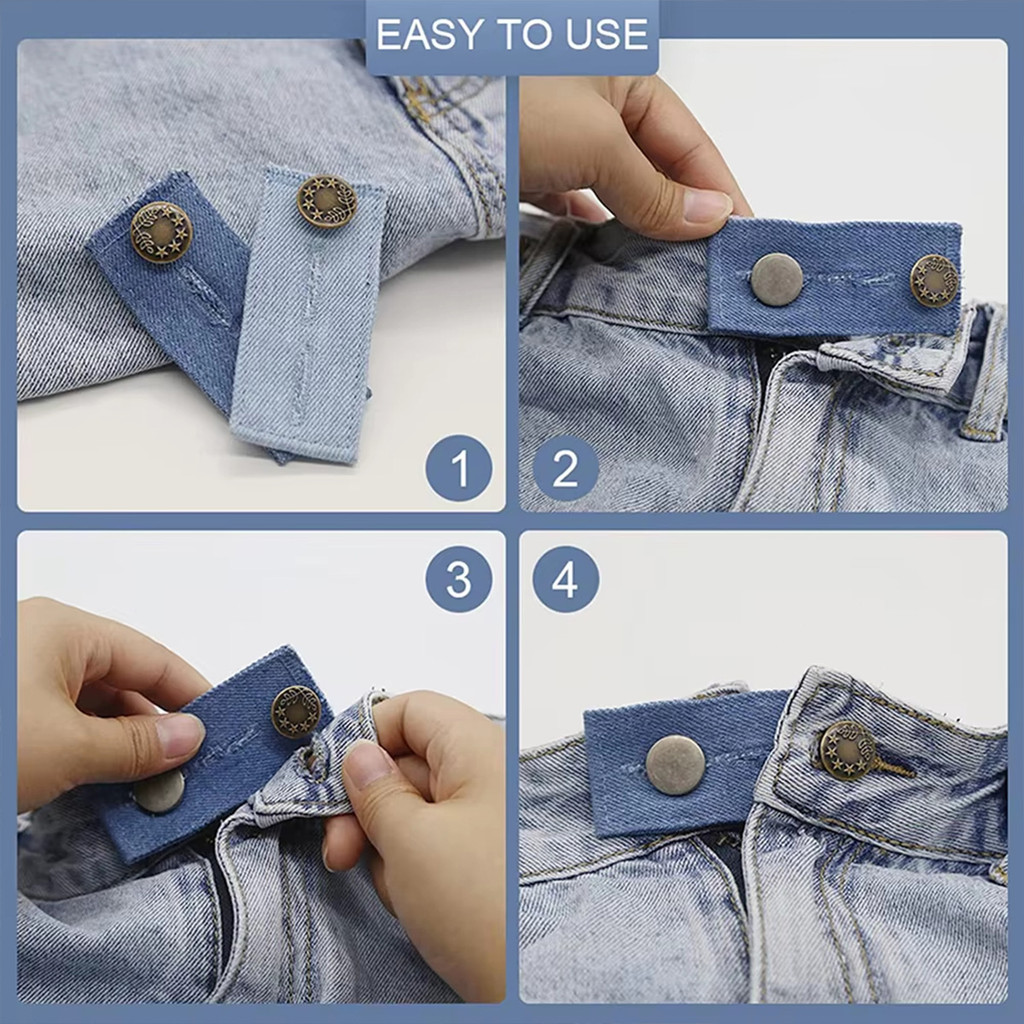Multi Use Denim Extenders Elastic pants extension Buttons Unisex ...