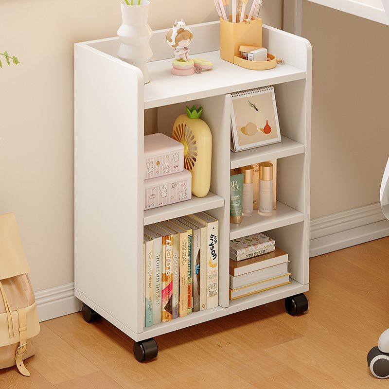 Mobile bookshelf//// Bookshelf Floor-standing Storage Rack Movable ...
