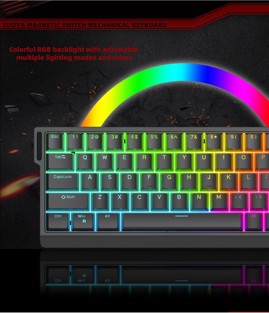 Zuoya HE65 Magnetic Switch Mechanical Keyboard Wired Mini 65% Layout ...