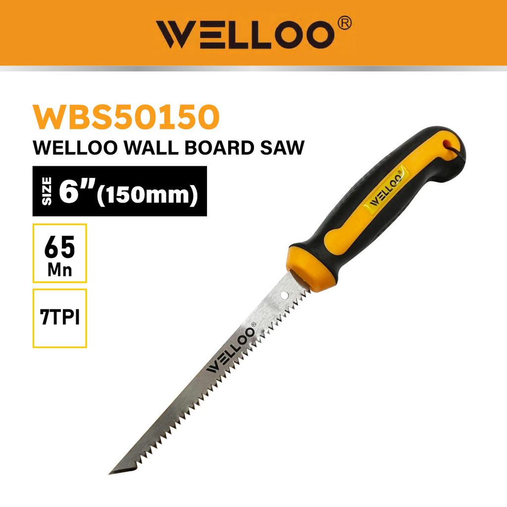 WELLOO WALL BOARD HAND SAW 6” (WBS50150)/ CUTTING PLASTER CEILING ...