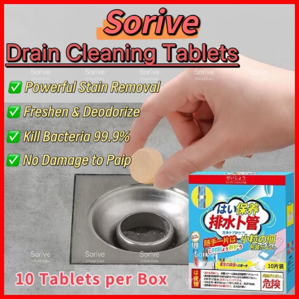 Drain Pipe Cleaner Tablet Penyelenggaraan Paip Toilet Odor Drain ...