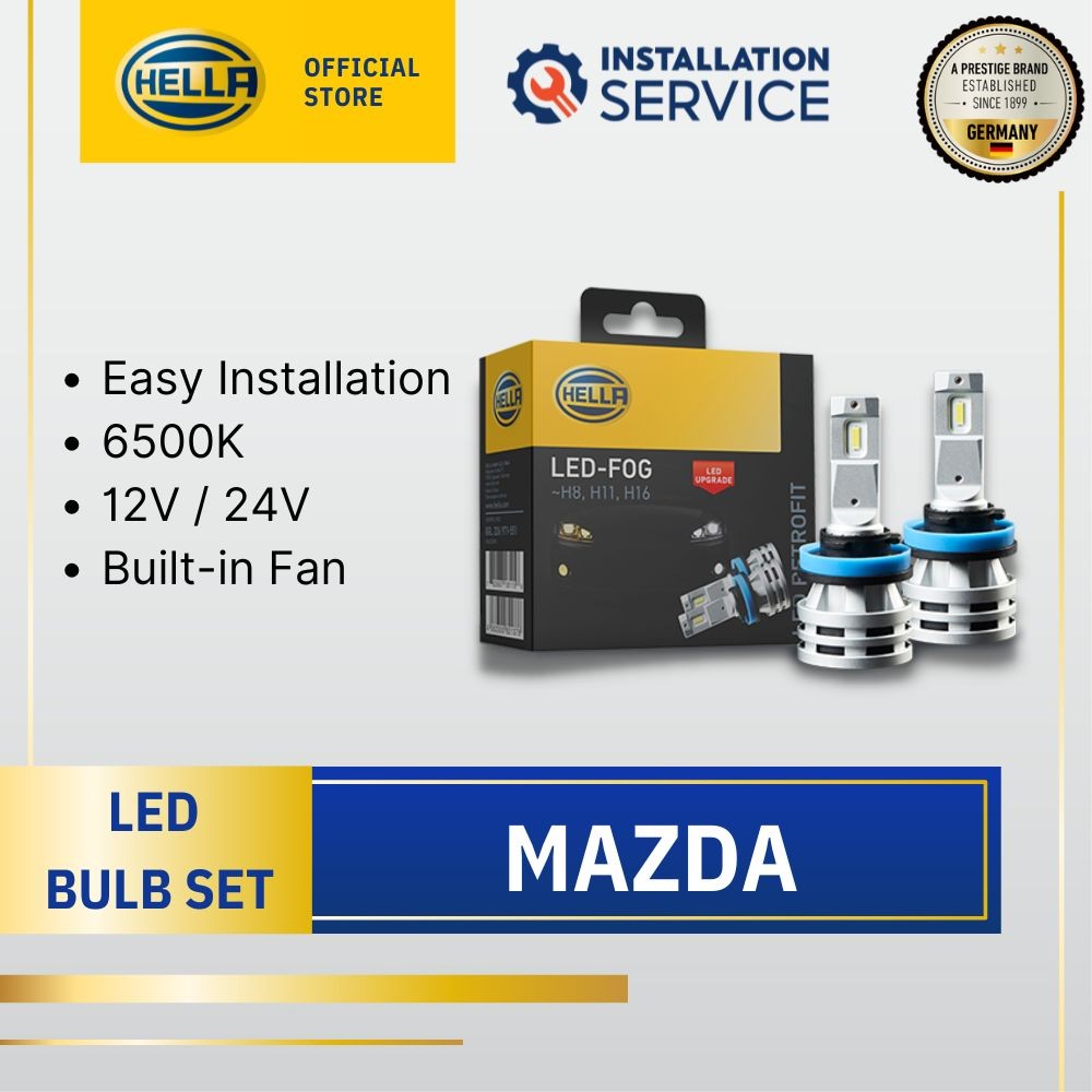 HELLA Retrofit For Mazda Cars LED Headlight Bulb Set | Shopee Malaysia