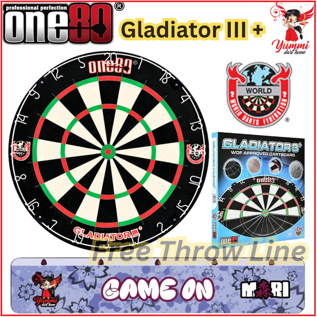 One80 Dart Board Gladiator 3+ Dart Board (NOT THICK WIRE) WDF APPROVED ...