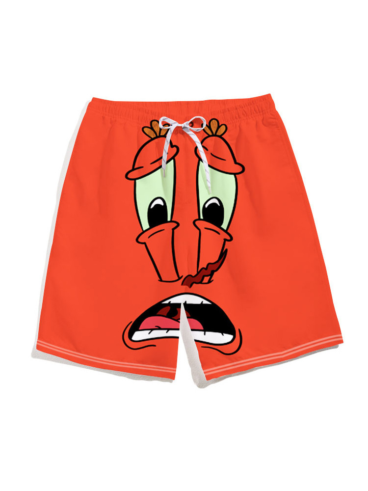 Spongebob SquarePants Co-Branded Shorts Men's Beach Pants Pajama Pants ...