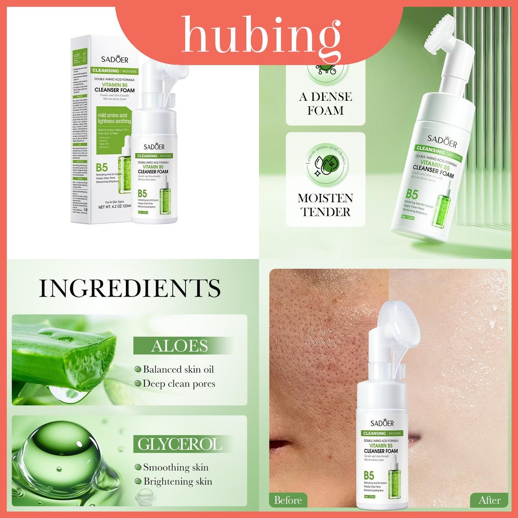 Sadoer Vitamin Nourishing B5 Amino Acid Foaming Cleanser Mild 120ml Face Wash | Shopee Malaysia