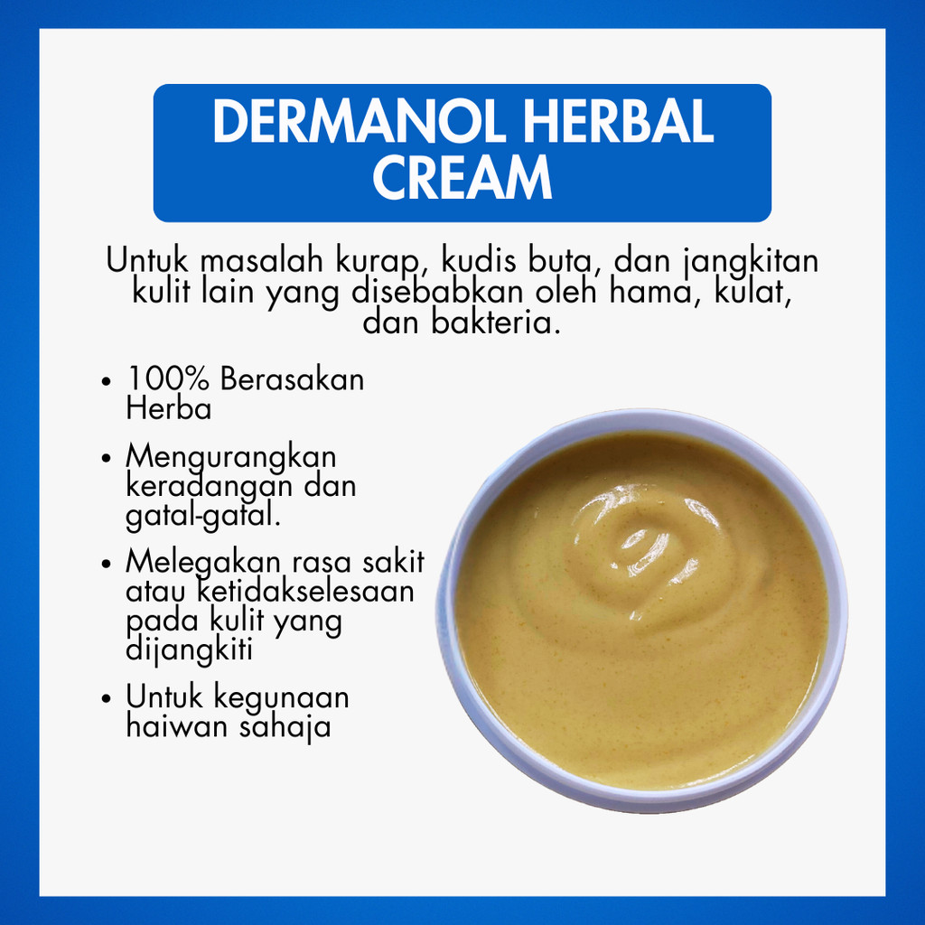 [20G] DERMANOL HERBAL CREAM | Untuk kurap, kudis buta & jangkitan kulit ...