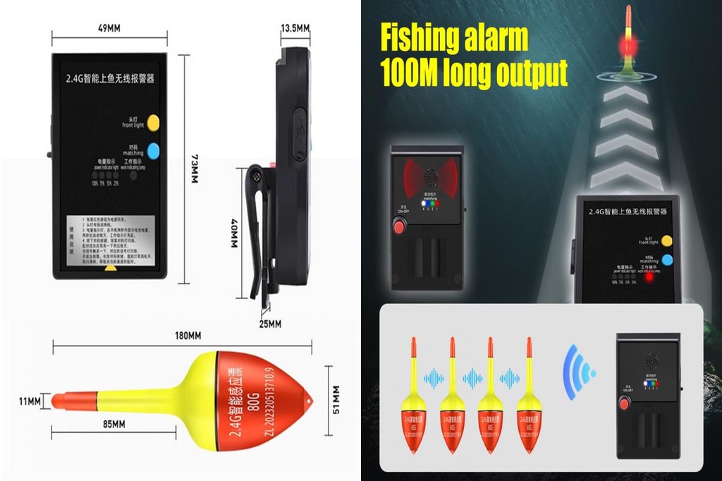 GAR Fishing Bite Indicator Light Fishing Alarm Light Smart Wireless ...