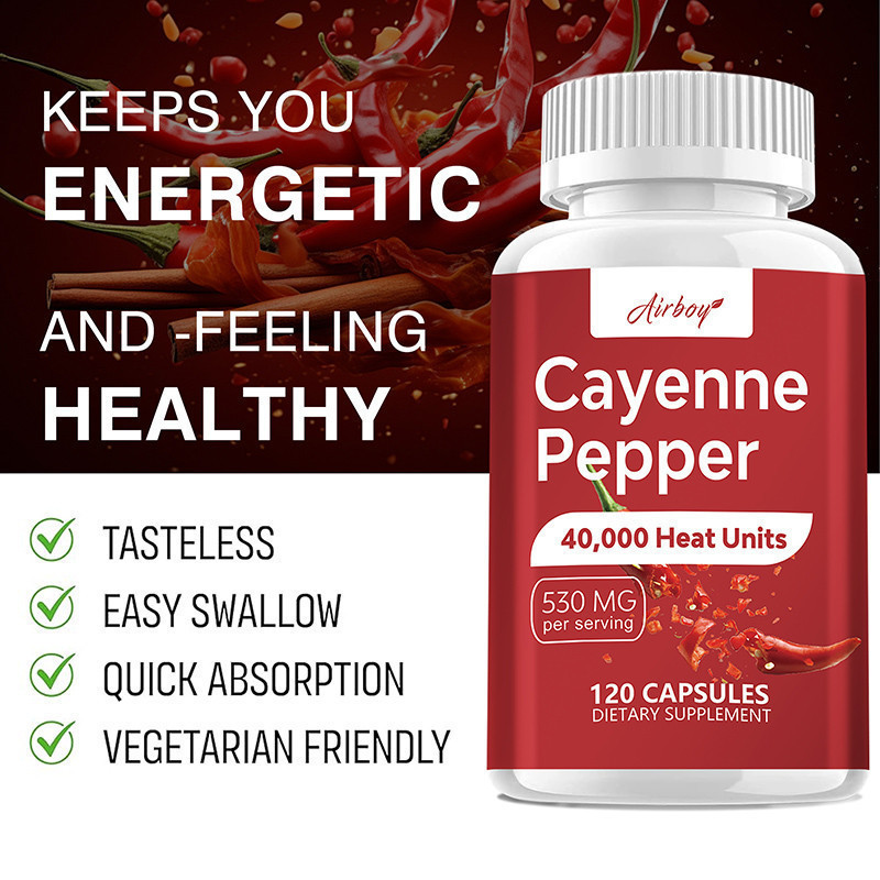 Airboy Pure Raw Cayenne Pepper, No Magnesium or Rice Powder, Pure, Lab ...