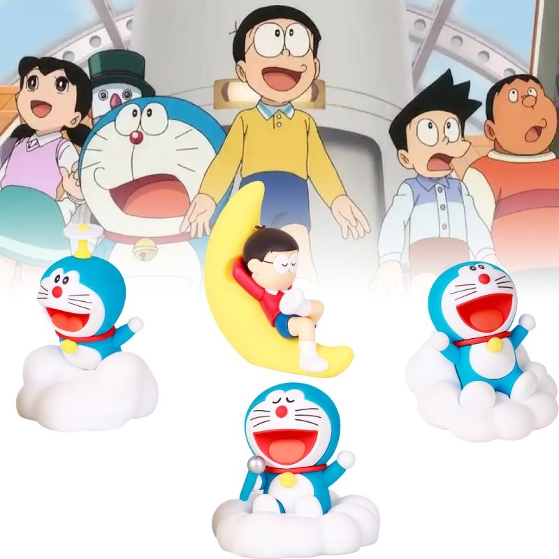 Pvc Playful Doraemon Figures From The Night Sky Series Perfect For Car ...