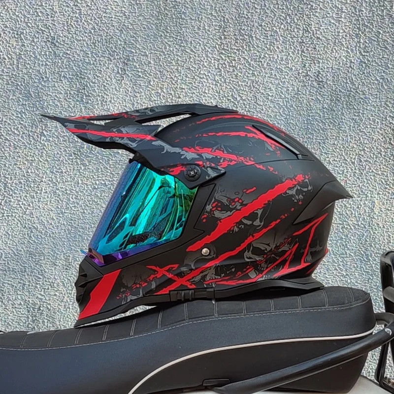 WLT full face motorcycle helmet ABS off-road helmet professional full ...